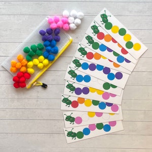 Pom Pom Patterns Activity Cards- Instant Download-montessori Learning ...