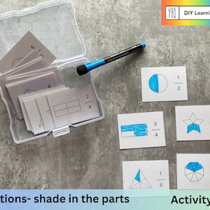 Fractions Activity- Shading in the Parts- Montessori Learning Toy for ...