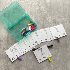 Letter Matching and Tracing-task Box Activity Set Montessori - Etsy