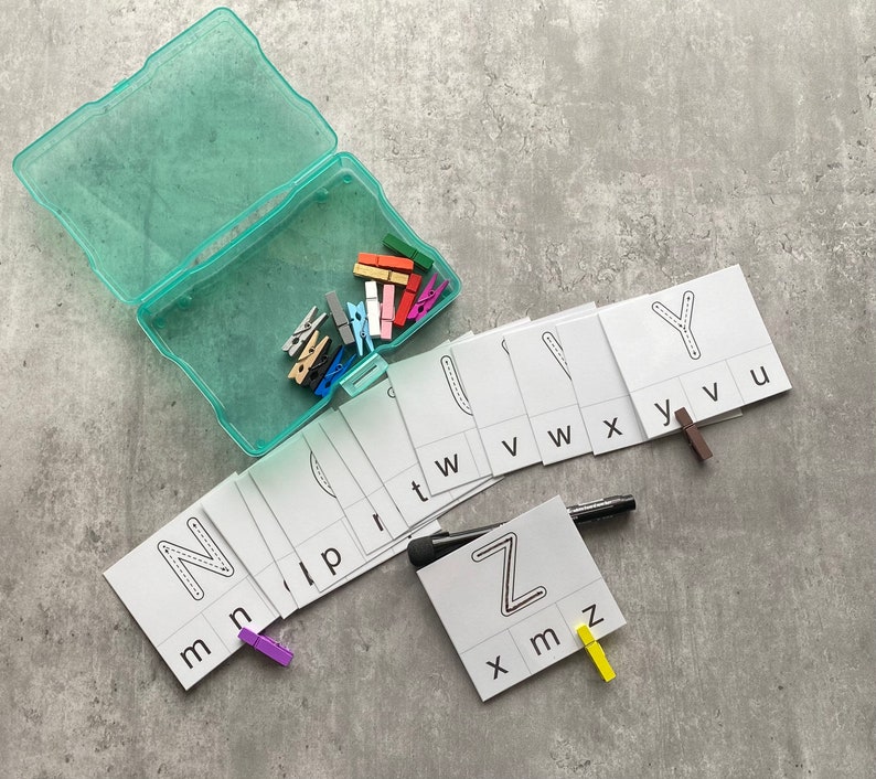 Letter Matching and Tracing-task Box Activity Set - Etsy