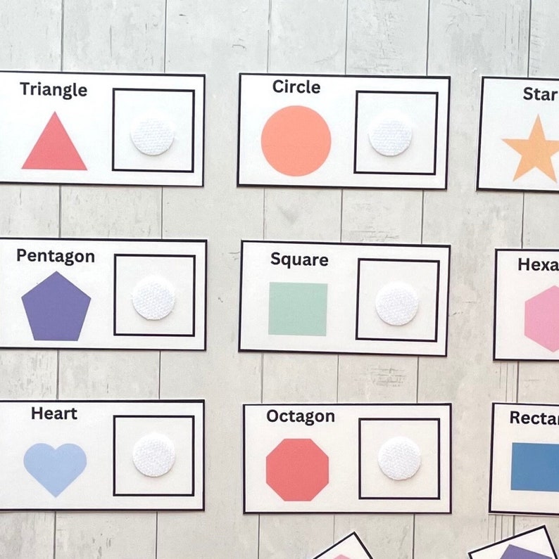 2D Shape Matching Task Box Activity Set- Montessori Printable ...