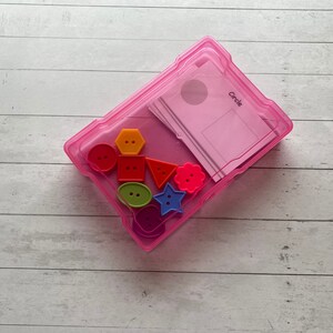 2D Shape Matching Task Box Activity Set Montessori Learning Toy for ...