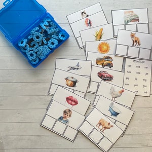 Spelling Practice-3 Letter Words-task Box- Montessori Learning Toy for ...