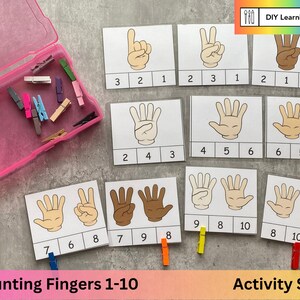 Counting Fingers- Task Box Activity Set- Montessori Learning Toy for ...
