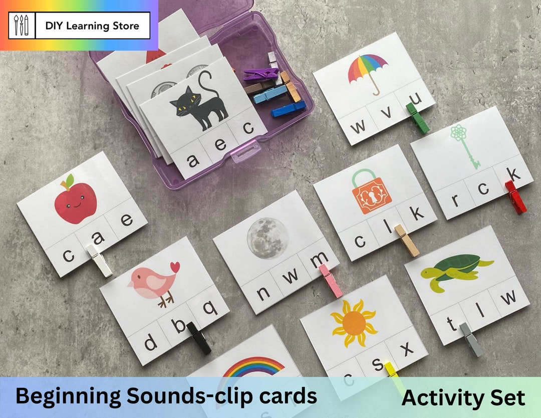 Beginning Sounds Task Box Activity Set Montessori Learning - Etsy