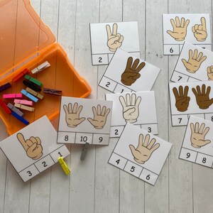 Counting Fingers- Task Box Activity Set- Montessori Learning Toy for ...