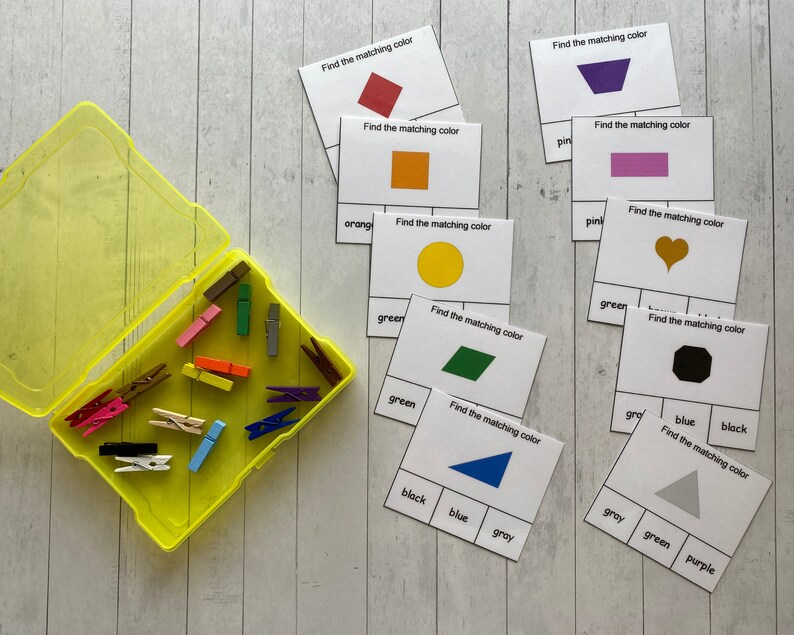 Color Matching Montessori Cards, Preschool Learning (PDF) - Etsy