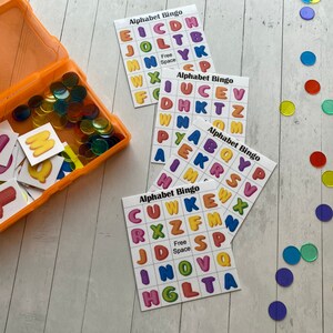 PDF Alphabet Bingo Activity Cards Montessori Learning Toy for Preschool ...