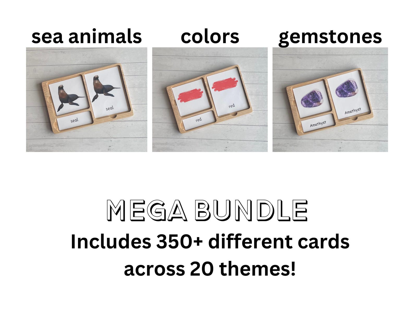 3 Part Cards Mega Bundle- 20 Themes- Nomenclature Cards- Montessori ...