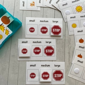 Size Sorting Activity Set- Montessori Learning Toy for Preschool ...