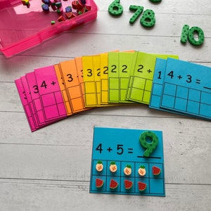 Ten Frame Addition- Activity Set- Montessori Learning Toy for ...
