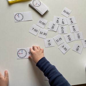 Pdf-analog Clock Matching Activity Instant Download-montessori Learning ...