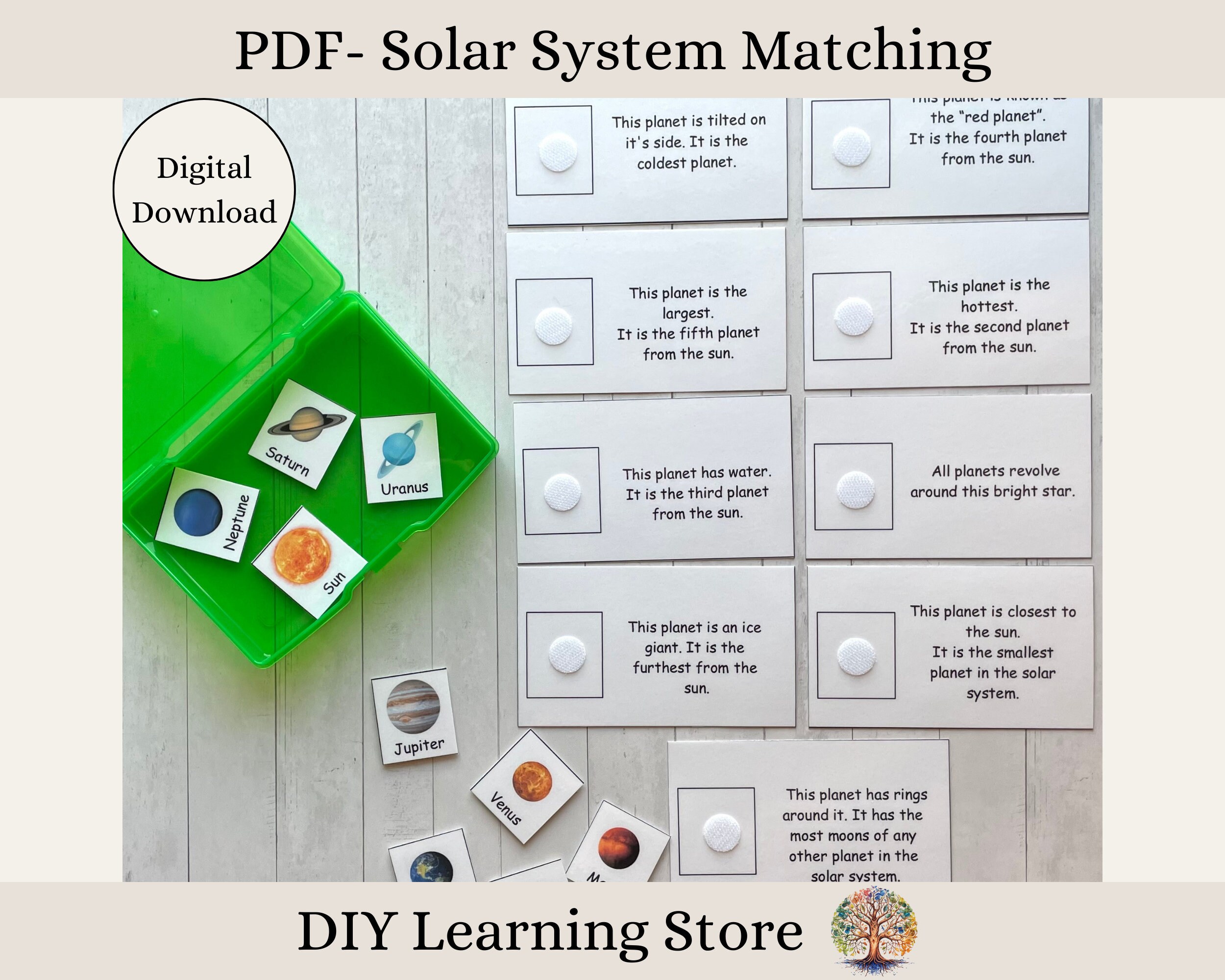 Stars Solar System Matching Cards