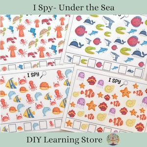 I Spy Games- Under the Sea Theme-preschool- Kindergarten- Special ...