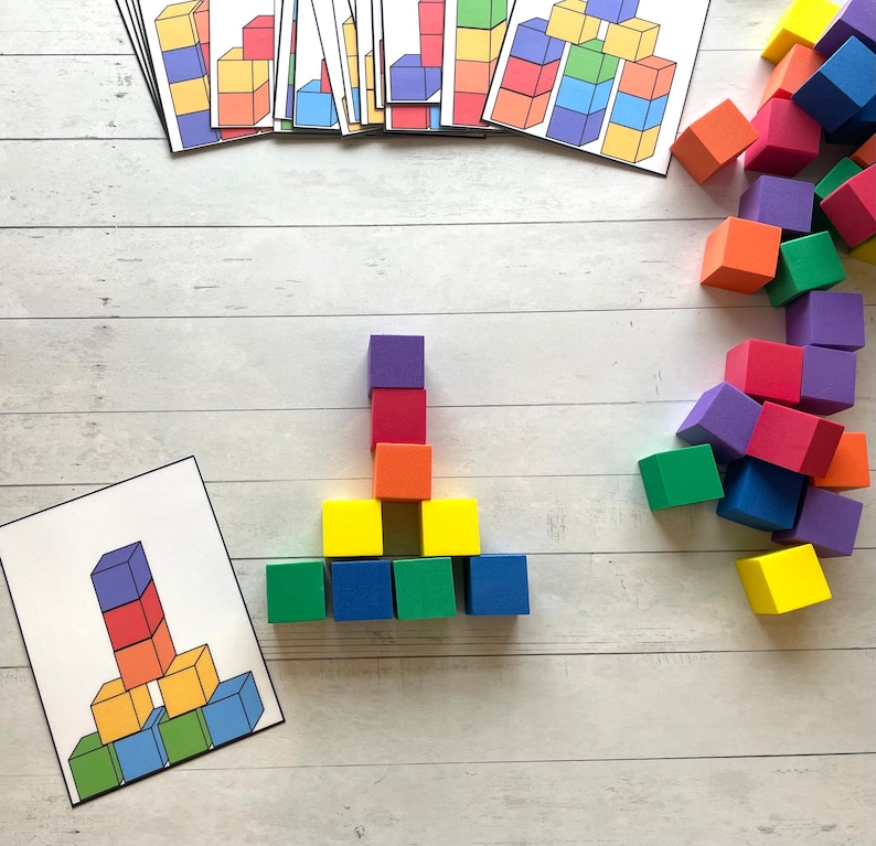 Foam Cube Task Box Activity Cards- Montessori Resources- Homeschool ...