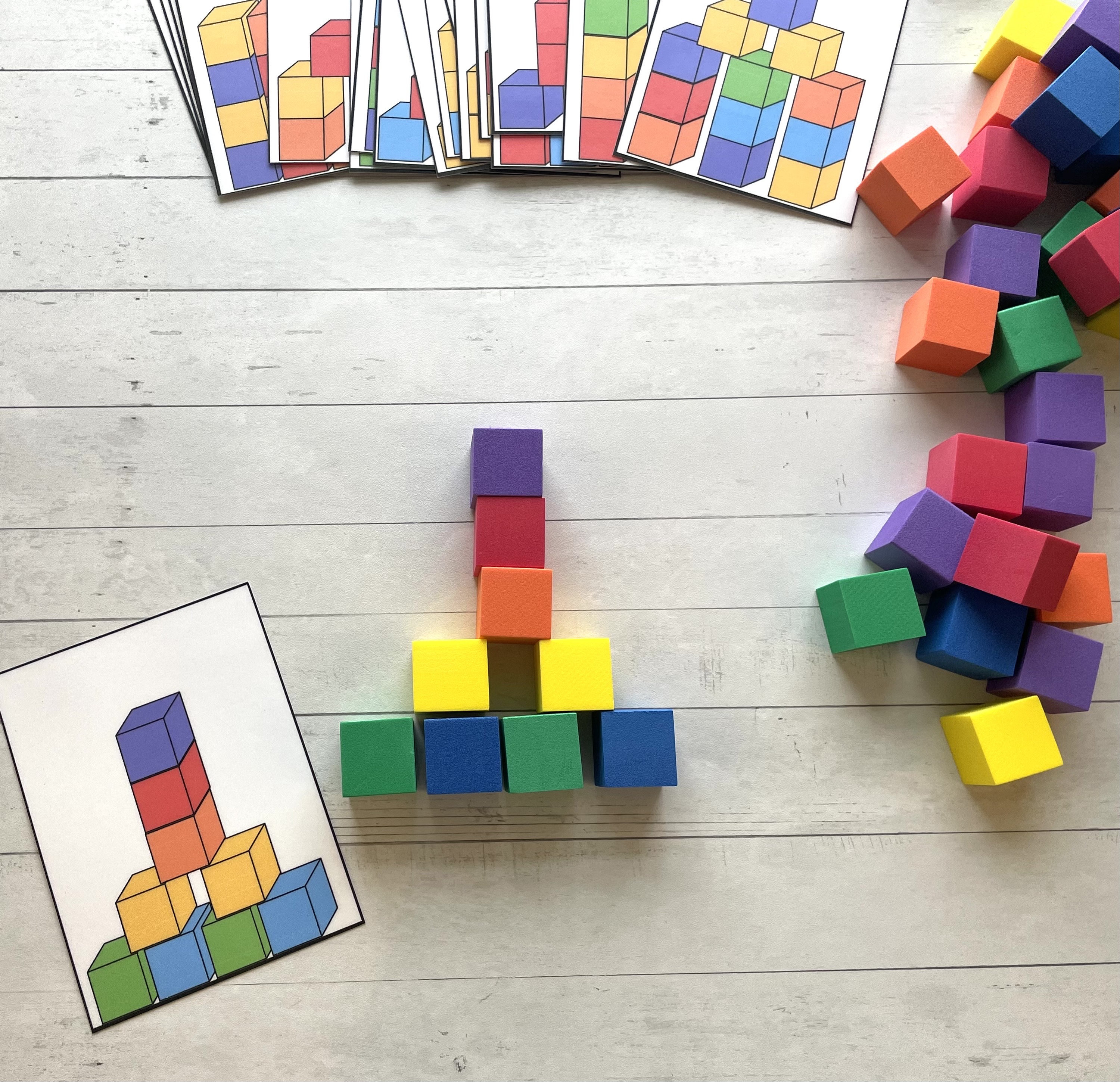 Foam Cube Task Box Activity Cards- Montessori Resources- Homeschool ...