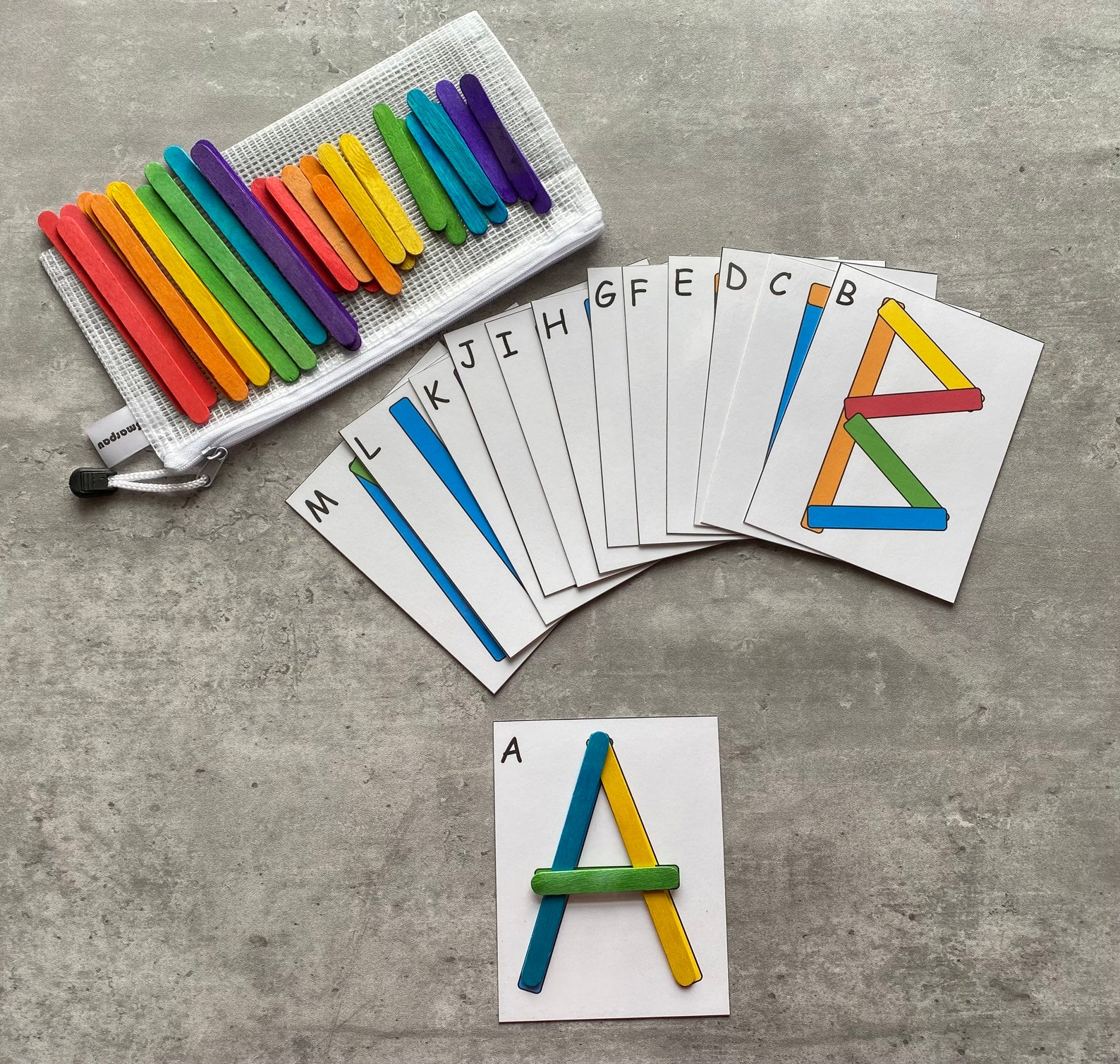 Craft Sticks Alphabet Activity Set - Etsy