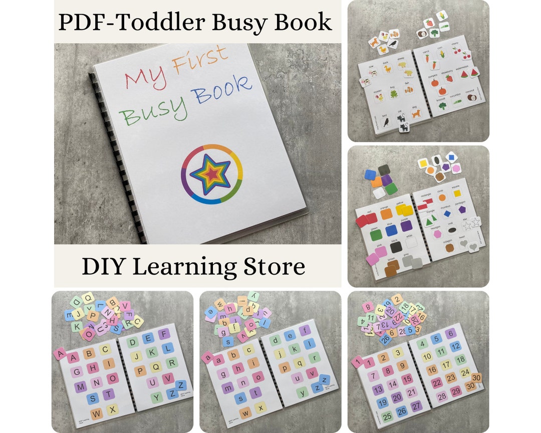PDF My First Busy Book Toddler Activity Book / Montessori Learning Toy ...