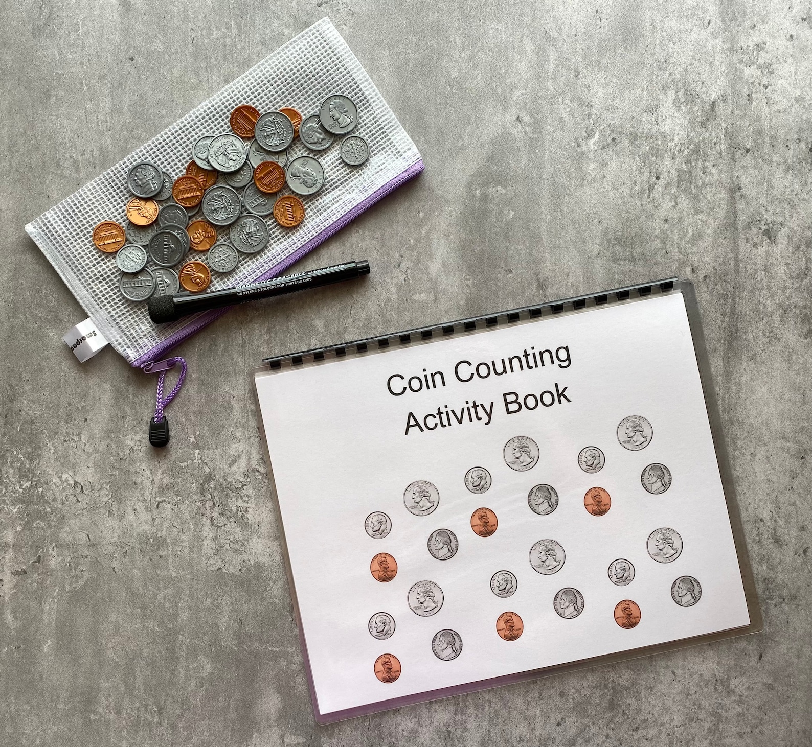 Coin Counting Activity Book Kindergarten/1st Grade/ Special | Etsy
