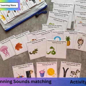 Beginning Sounds Picture Matching- Reading Activity Set- Montessori ...