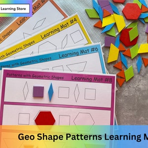 PDF Geometric Shape Patterns Learning Mats Instant Download Montessori ...