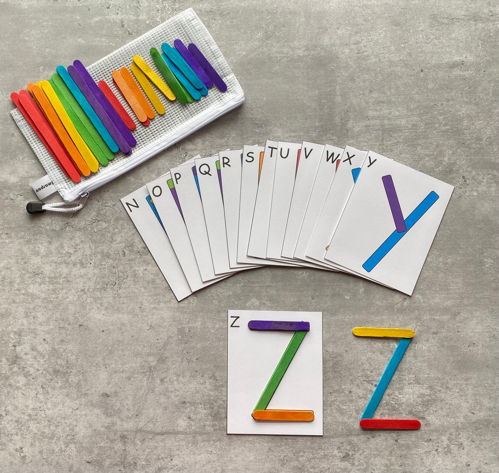 Craft Sticks Alphabet Activity Set - Etsy