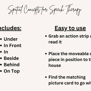 Spatial Concepts Activity Set- Speech Therapy Resource- Homeschool ...