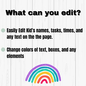 Editable Exercise Chart for Kids Behavior Tracking Chart Reward Chart ...