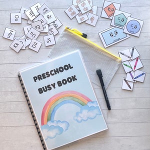 Preschool Busy Book- Montessori Learning Binder- Special Needs- Early ...