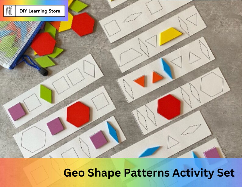 PDF Patterns With Geometric Shapes Activity Cards - Etsy