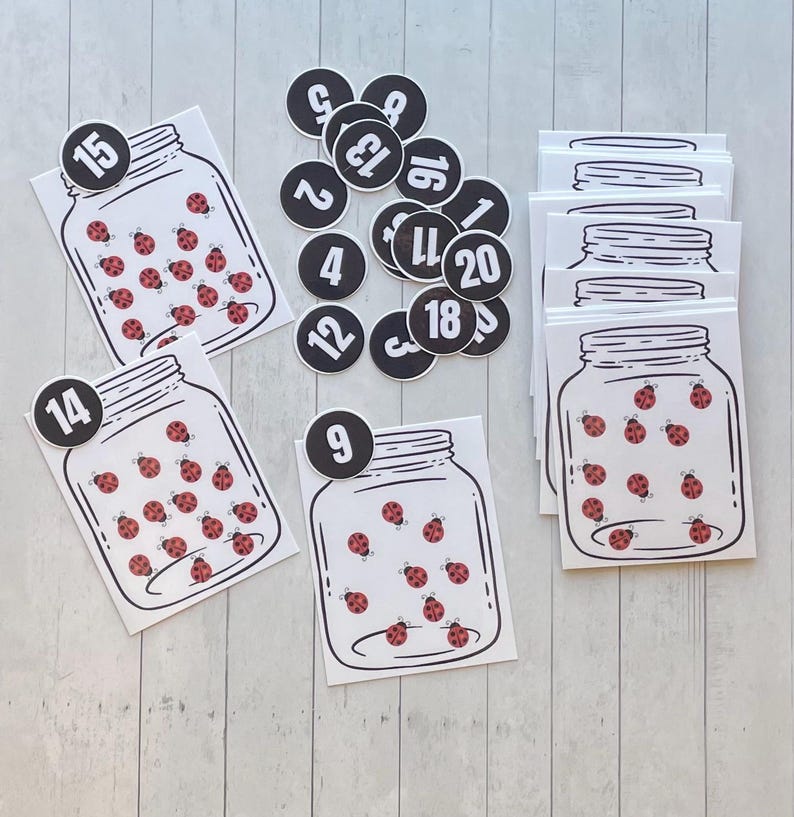 Ladybug Counting 1-20, Spring Activity, Kindergarten Learning Toy ...