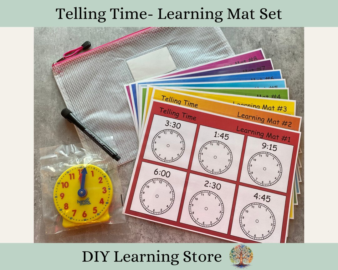 Telling Time Activity Set- Montessori Learning Toy for Preschool ...