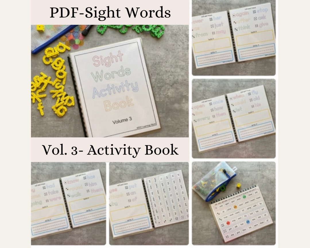 1st Grade Sight Words Activity Book- Instant Download- Montessori ...