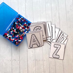 Pom Pom Alphabet- Task Box Activity Set- Homeschool, Special Education ...