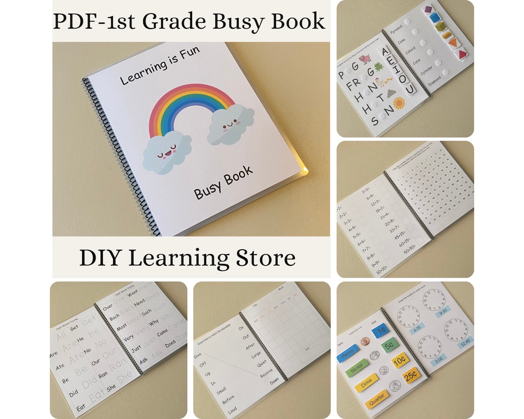 1st Grade Busy Book- Learning and School / Montessori Learning ...