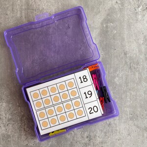Teens Number Matching Ten Frames Clip Cards- Task Box Activity Set- for ...