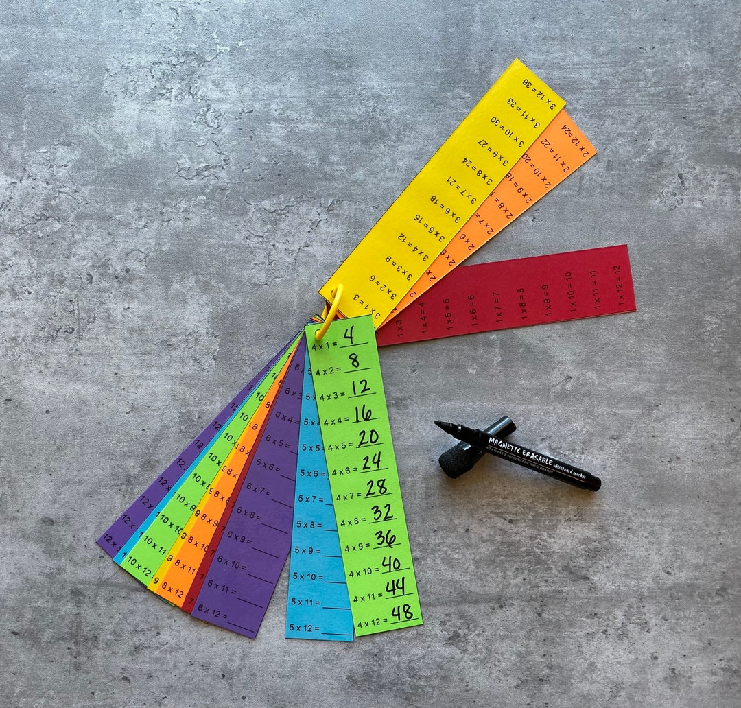 Multiplication Strips Activity Booklet Numbers 1-12 With Answers ...