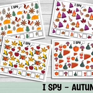 I Spy Game- Autumn Theme - Preschool- Kindergarten- Special Education ...