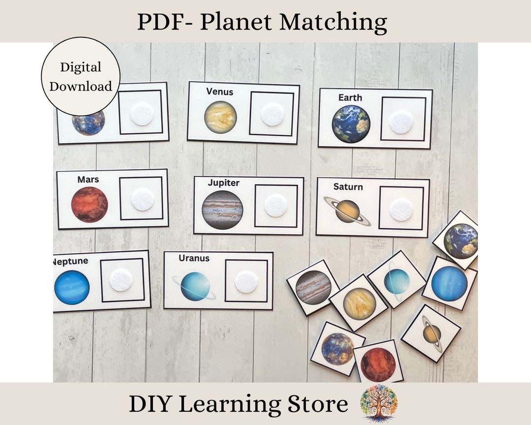 Planet Matching- Errorless Task Box Activity Set- for Toddlers ...