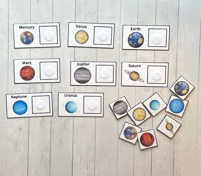 Planet Matching- Errorless Task Box Activity Set- for Toddlers ...