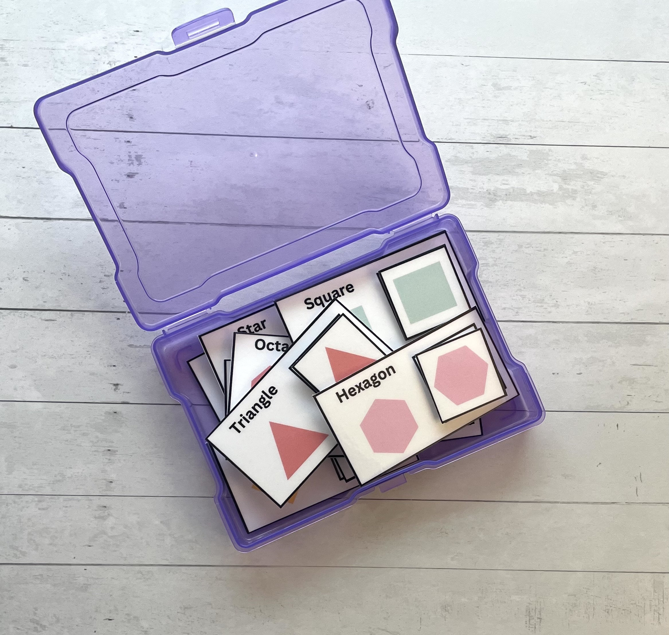 2D Shape Matching Task Box Activity Set- Montessori Printable ...