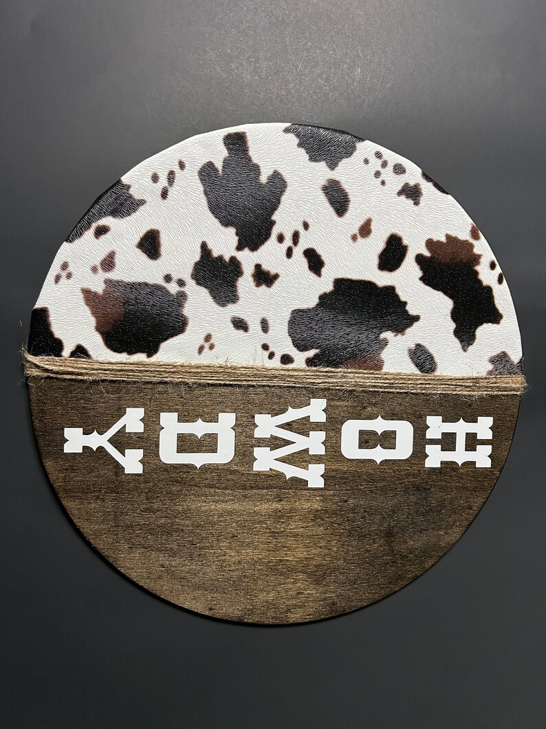 Cow Print Howdy Welcome Sign/western Door Hanger/ Country Decor/ Howdy ...