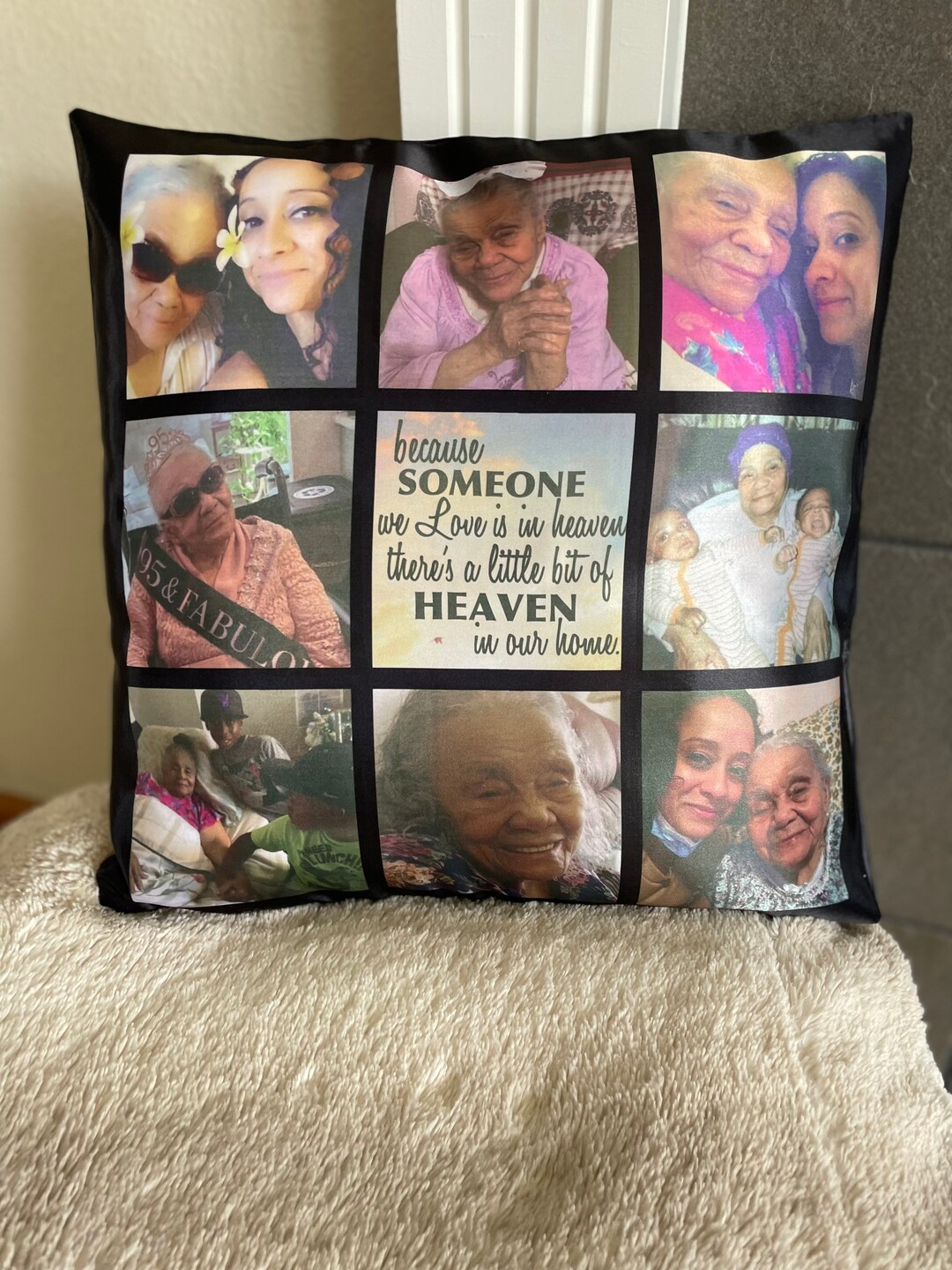 Memorial Pillow, Memorial Photo Pillow 18x18, Custom Pillow ...