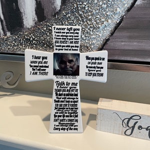 Religious Memorial Cross Picture-sympathy Gift-photo-memorial Gift-in ...