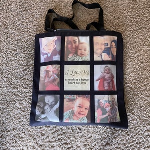 Photo Tote Bag Custom Photo Bag Personalized Family Photo | Etsy
