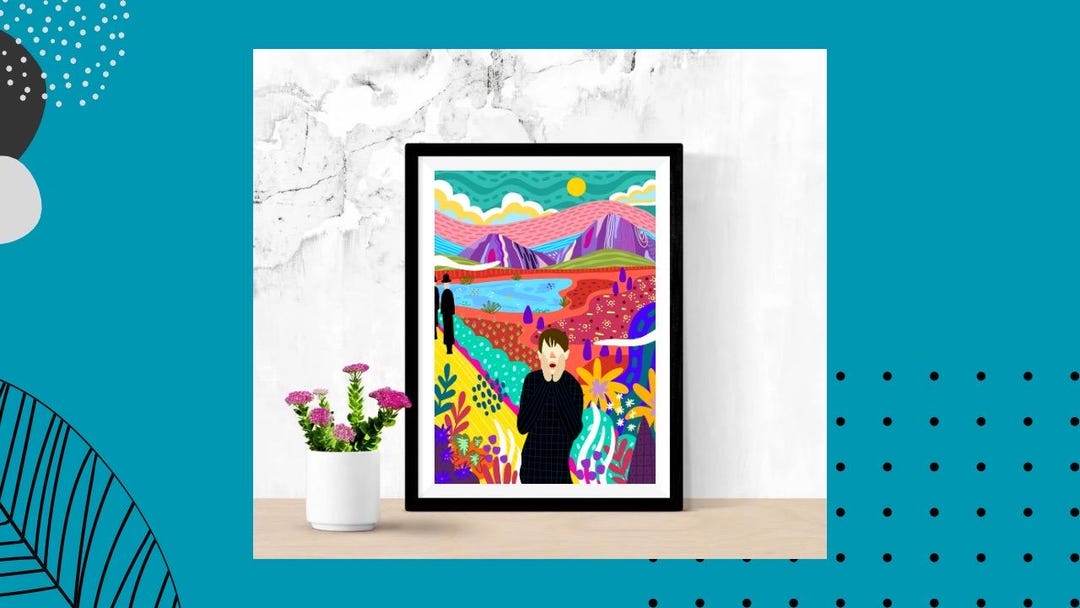 The Screaming Kevin : Vibrant Colorful Art Print (digital Download) - Etsy