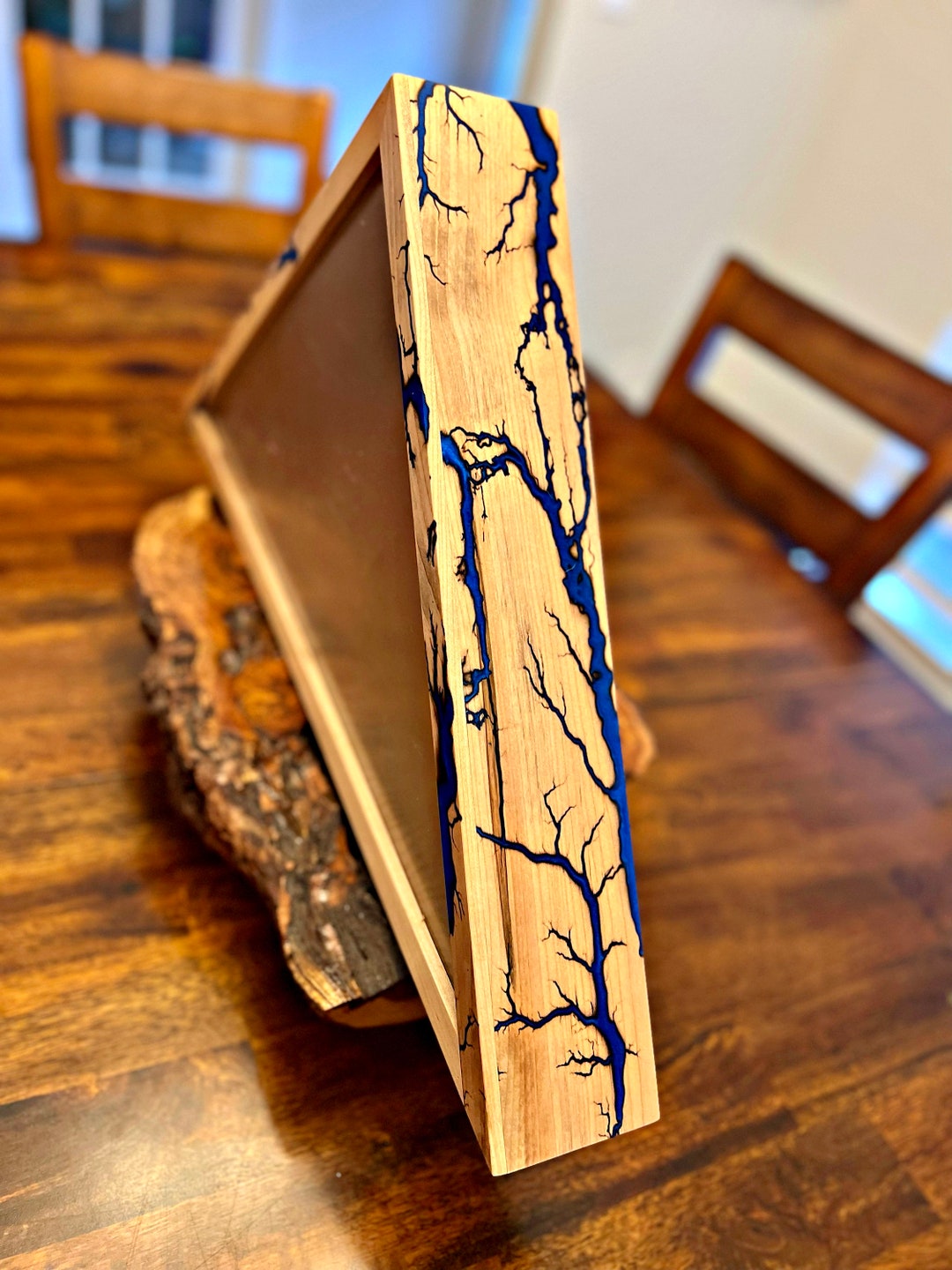 Fractal Burned Resin Filled Burial Flag Display Case - Etsy