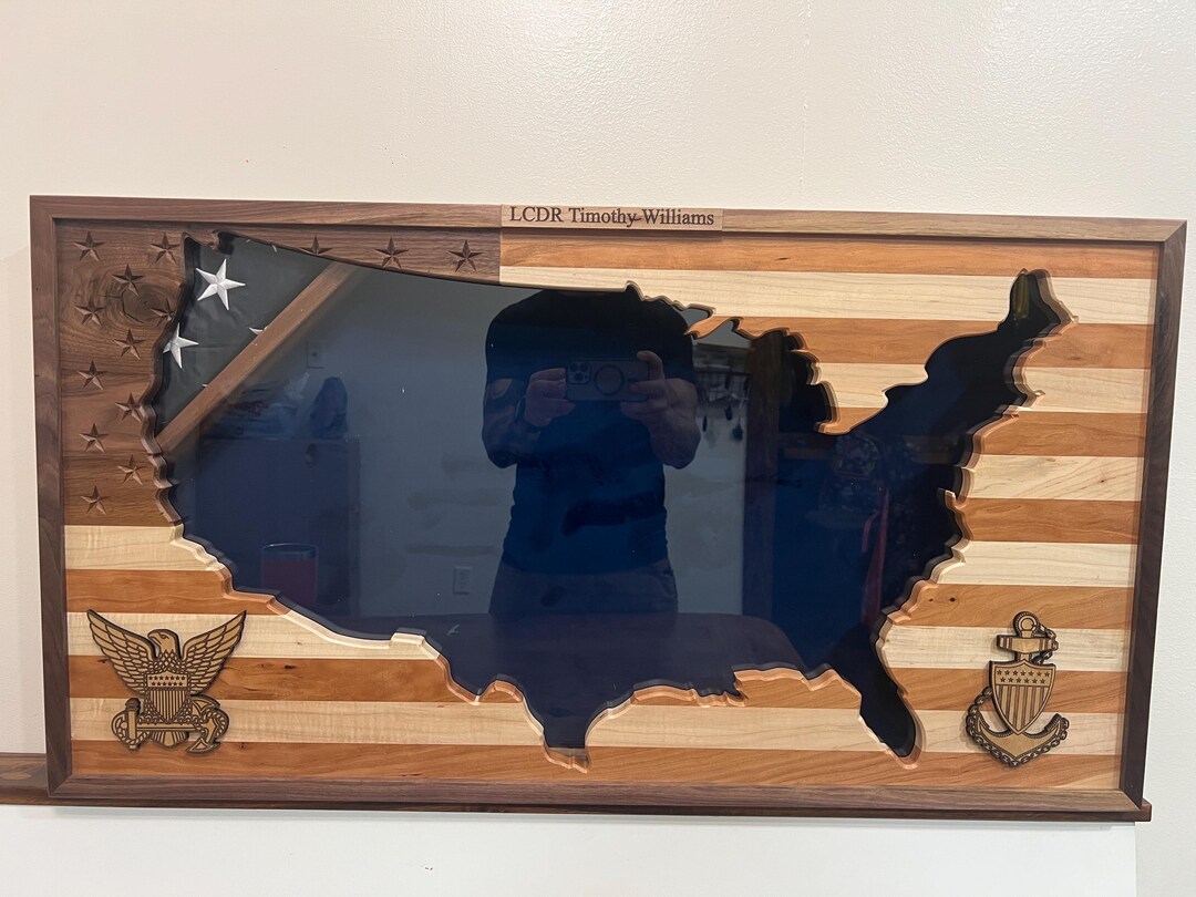 Hardwood Military Shadow Box 2d Patch Add On - Etsy
