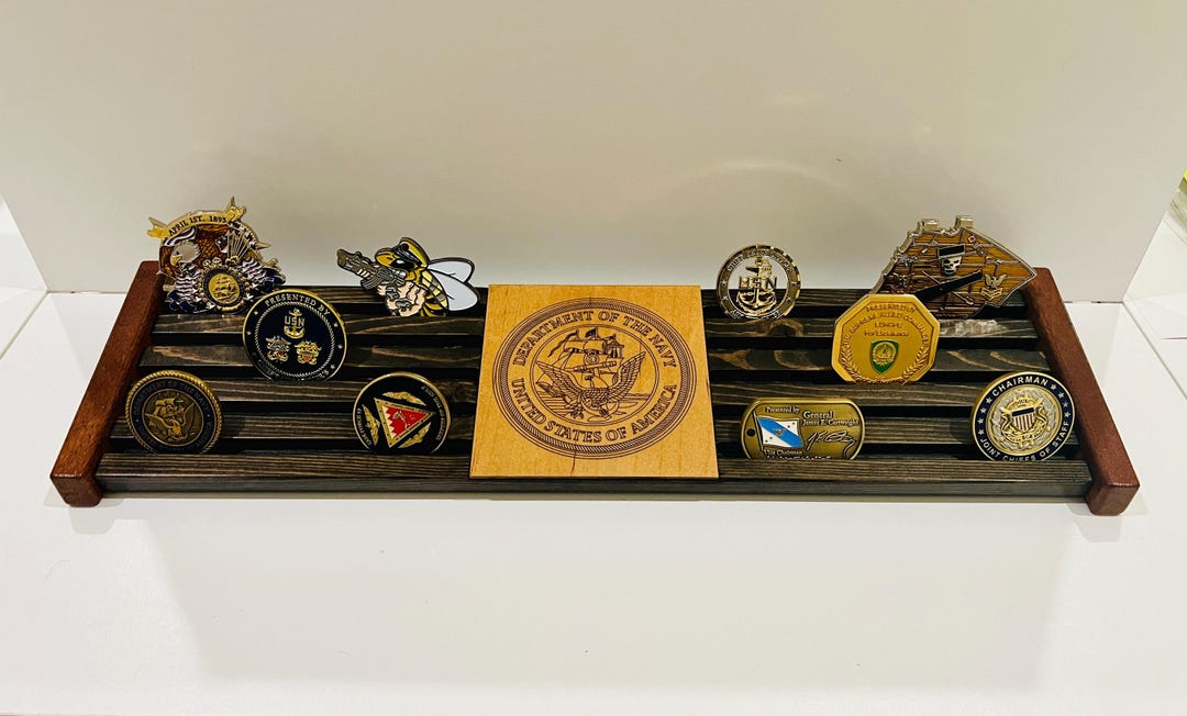 Desktop Challenge Coin Display - Etsy