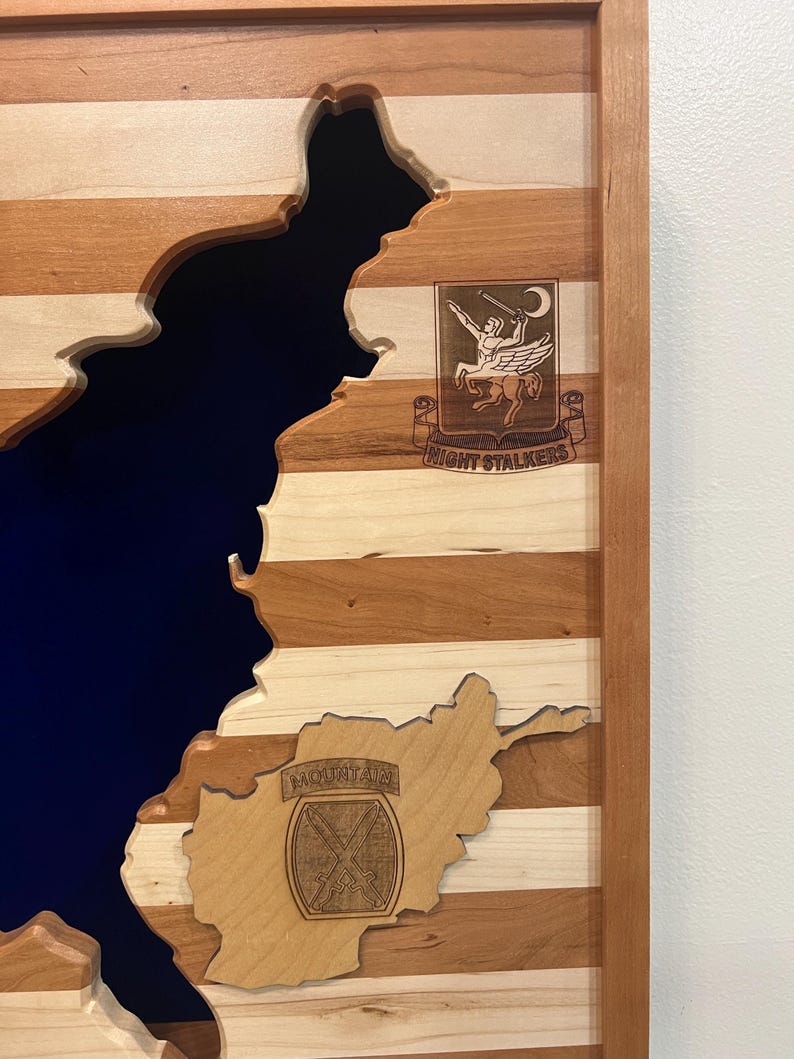Hardwood Military Shadow Box 2d Patch Add On - Etsy